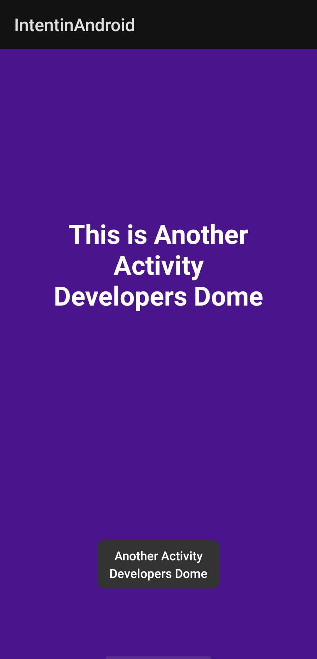 How to use intent in Android with Example - Developers Dome