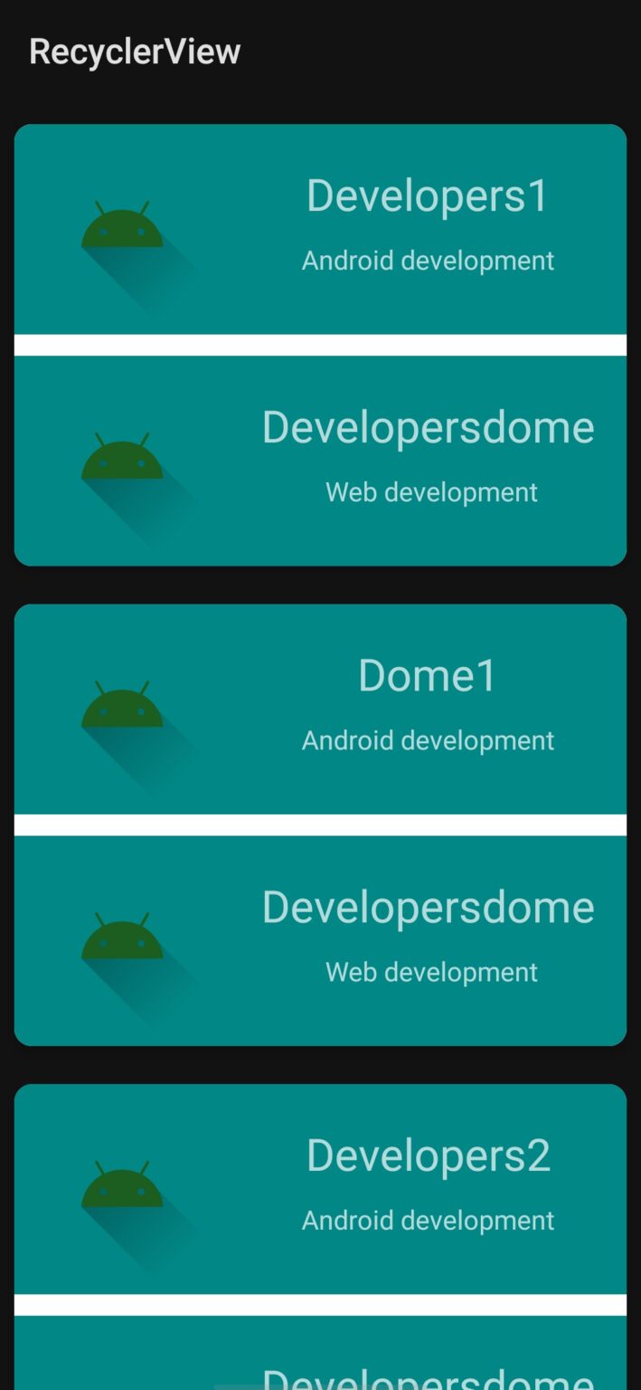 Android cardView | Android Recyclerview using cardView Android cardView | Android Recyclerview using cardView